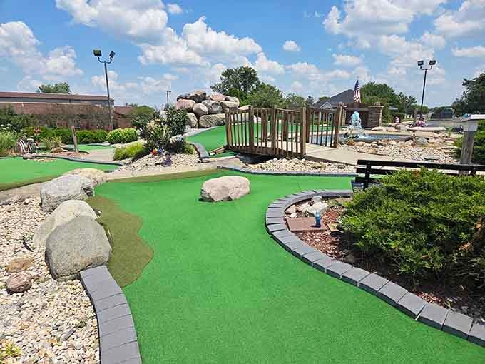 Mini golf courses where the only thing harder than the holes is admitting you lost.