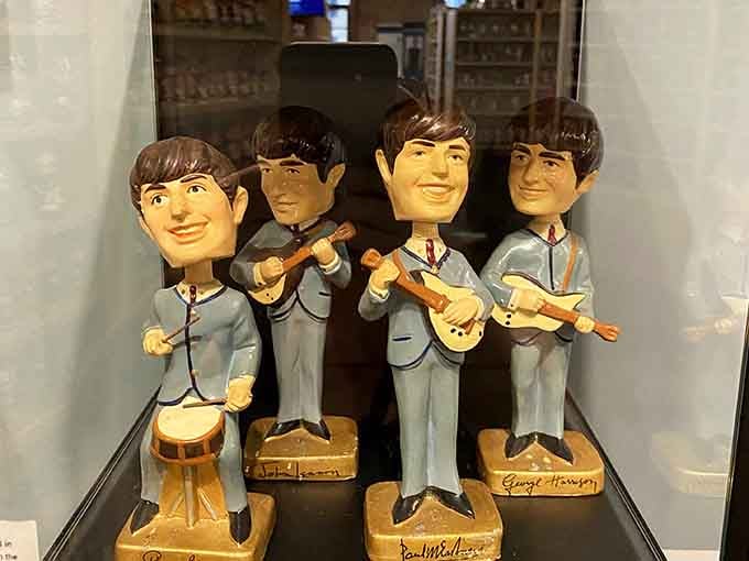 The Fab Four in bobblehead form, complete with vintage styling that captures Beatlemania in ceramic and spring-loaded glory.
