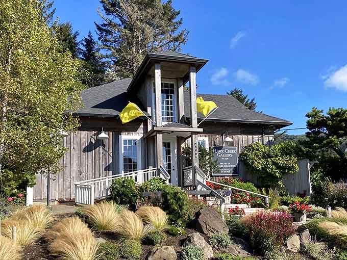 Hawk Creek Gallery showcases local artistry in a building that's as charming as the treasures you'll find inside.