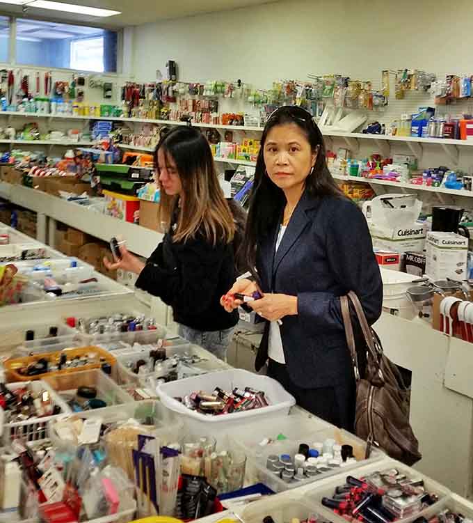 Shoppers browsing cosmetics and accessories, hunting for that perfect find among endless possibilities and hidden gems.