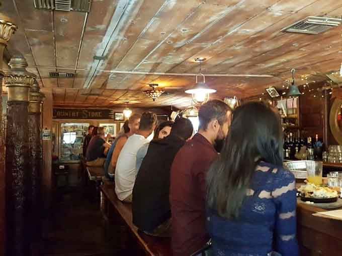 The bar fills with happy diners who've discovered this mountain gem and keep coming back.