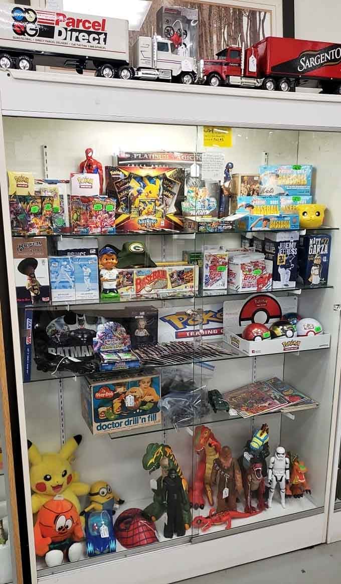 Pokemon meets nostalgia in this collector's paradise, where childhood memories share space with modern treasures hunting begins.