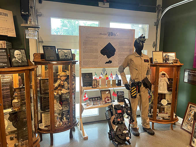 The collection includes everything from cryptozoology to classic horror, all thoughtfully organized for curious visitors.