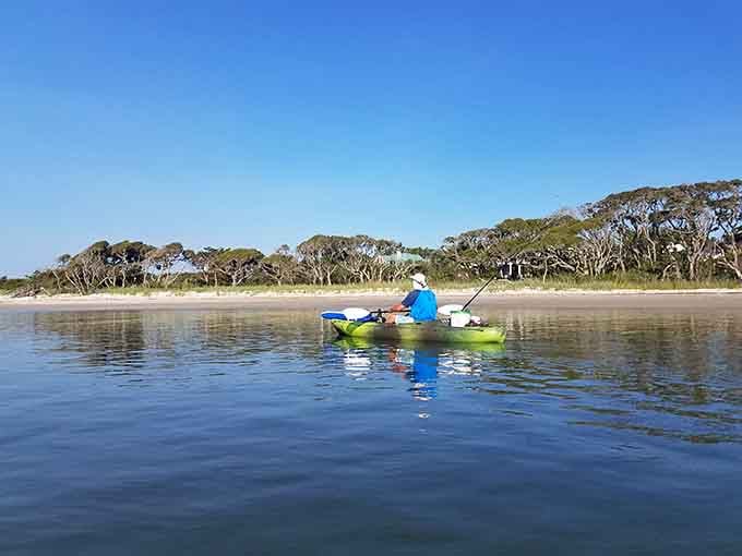Kayaking through marshes where the only traffic jam involves a heron refusing to share the waterway with you.