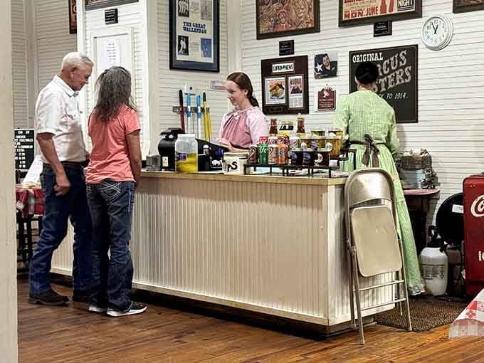 The counter area serves as mission control for this fried chicken operation, where dreams are fulfilled and hunger is vanquished.