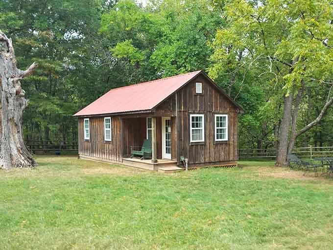 This rustic cabin adds to the authentic farmland charm that makes Poplar Spring feel like stepping back in time.