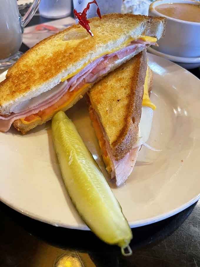 Golden, melty, and perfectly grilled, this ham and cheese sandwich understands the assignment and aced it.