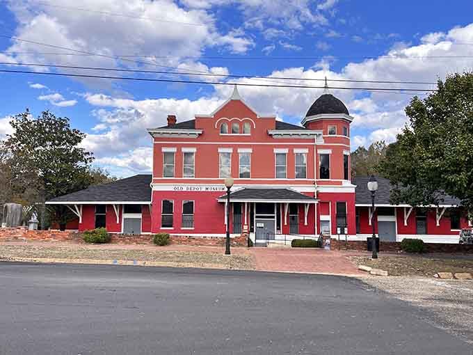 The Old Depot Museum's striking red exterior houses more history than most cities twice Selma's size could claim.