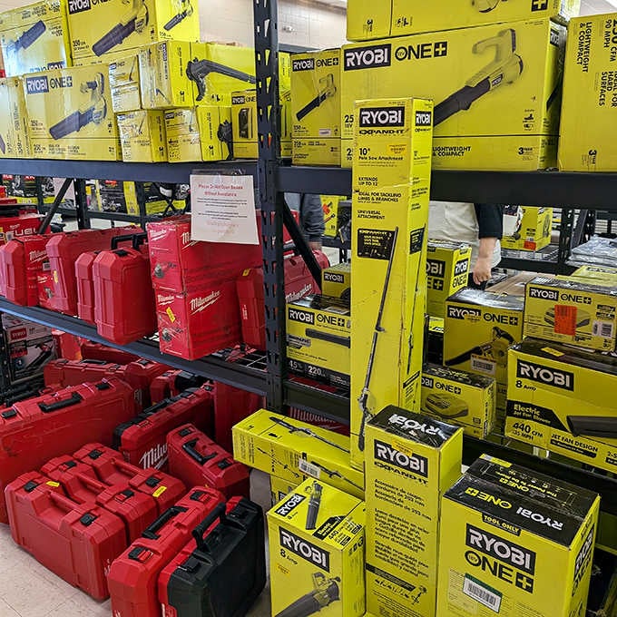 Ryobi power tools in signature yellow offer DIY dreams at prices that won't require spousal negotiations.
