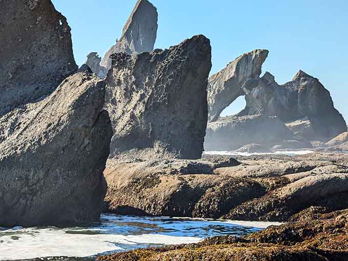 These natural arches frame the ocean like windows into another world entirely, no filter needed here.
