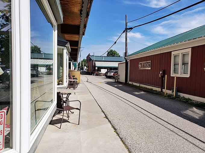 Quiet alleyways invite exploration, reminding us that the best discoveries often hide just off the main street.