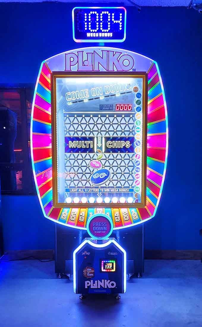 That towering Plinko machine stands like a beacon of hope for anyone who ever dreamed of being on a game show.