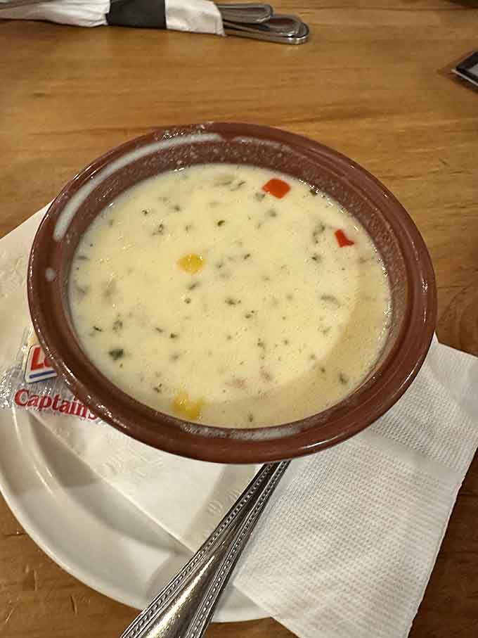 Creamy corn chowder that'll warm you up faster than a buggy ride on a cold day.