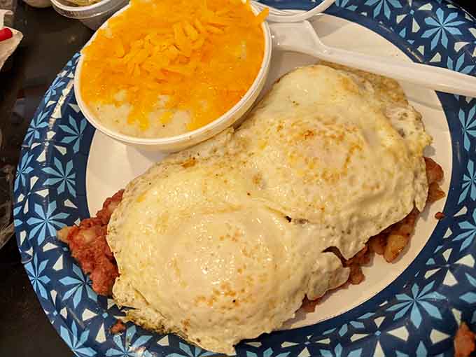 Country fried steak smothered in gravy with mac and cheese is comfort food that actually earns the title.