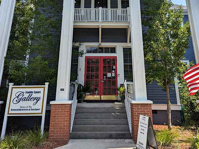 Franklin Square Gallery showcases local artists in a space that respects both the art and the historic architecture housing it.