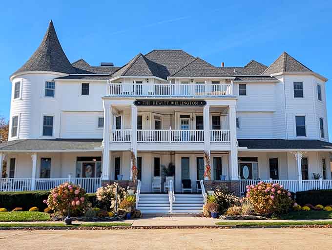 The Hewitt Wellington's wraparound porches were made for sipping lemonade and solving the world's problems slowly.