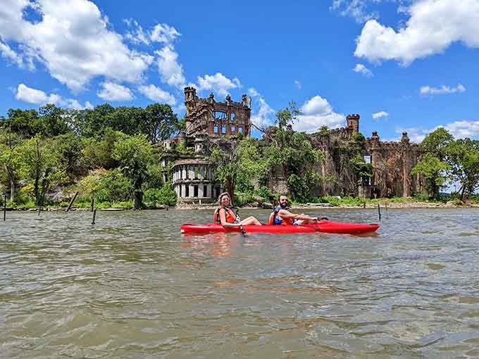 Tandem paddling to a castle beats tandem cycling through the neighborhood any day of the week, honestly.