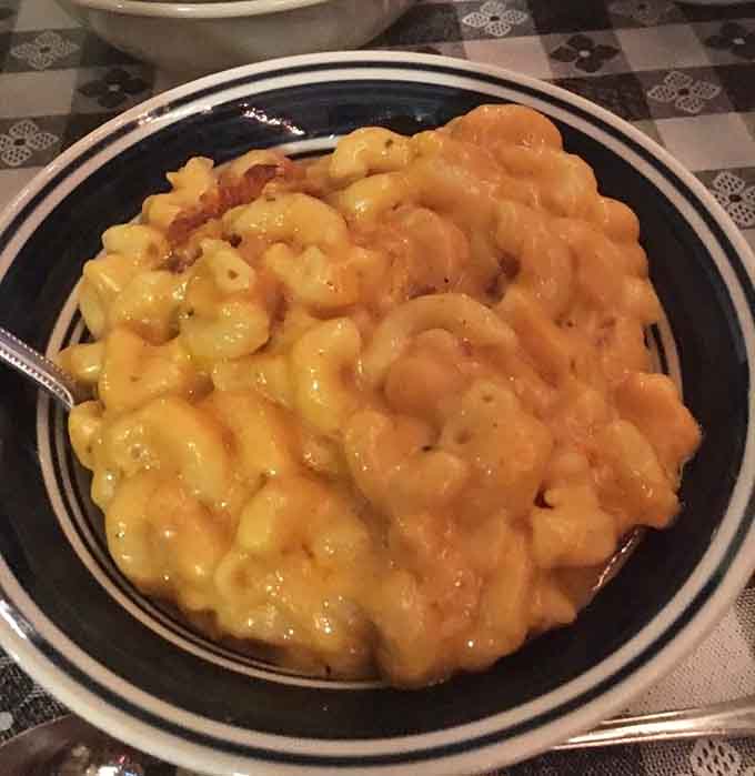 Mac and cheese so creamy and golden, it makes the boxed stuff weep with shame and inadequacy.