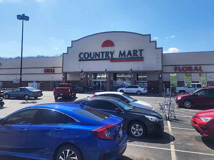 The community hub where locals stock up on essentials and catch up on neighborhood news over shopping carts.