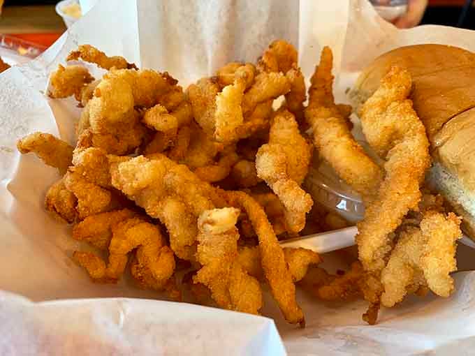 Clam strips so good they'll make you forget every mediocre seafood basket you've ever reluctantly consumed at other places.