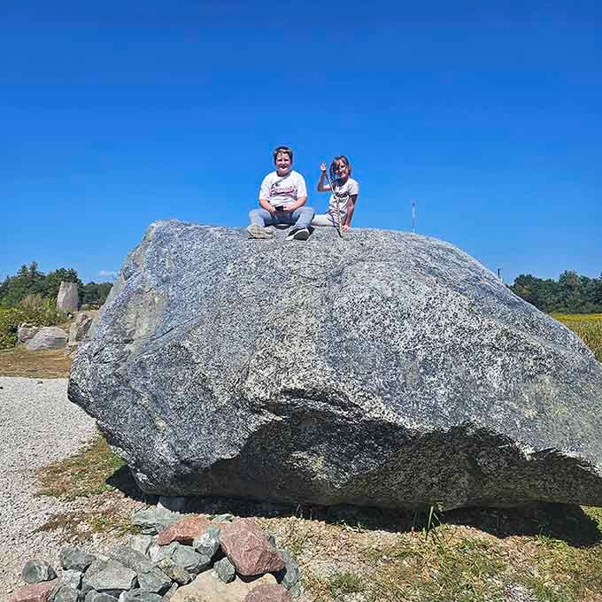 Two young explorers discover that the best playground equipment was formed millions of years before playgrounds existed.