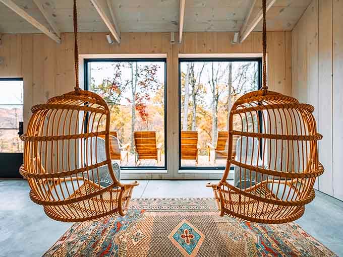 Those hanging rattan chairs aren't just Instagram-worthy&mdash;they're also perfect for contemplating life's important questions, like "Why would I ever leave?"