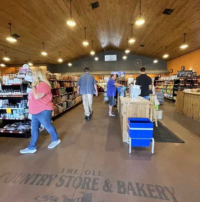 Real customers browsing real products in a real store, no staged photos or hired models needed here, folks.