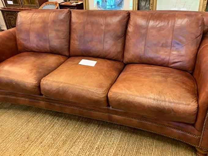 This leather beauty has more character in its patina than most new furniture has in its entire existence.