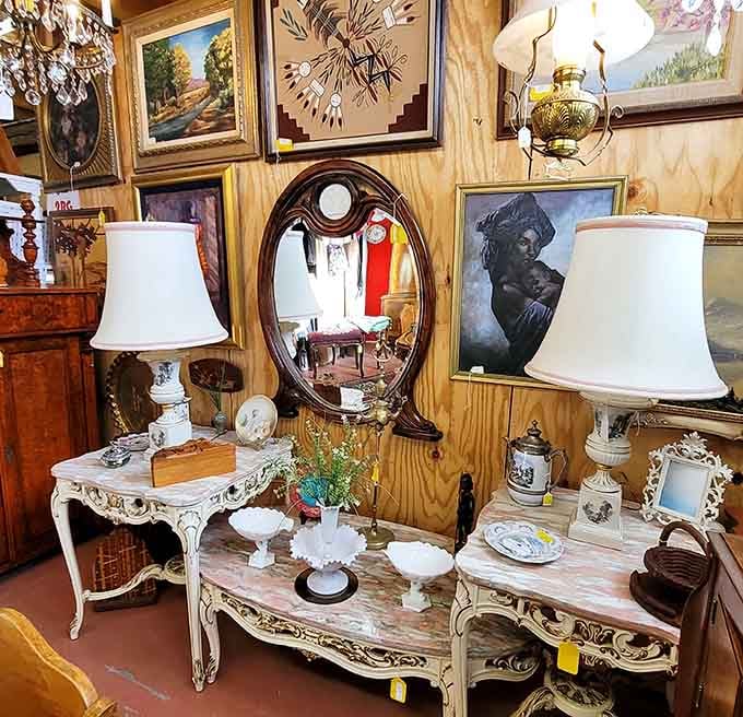 When one lamp isn't enough, you create an entire gallery of illuminated possibilities from bygone eras.