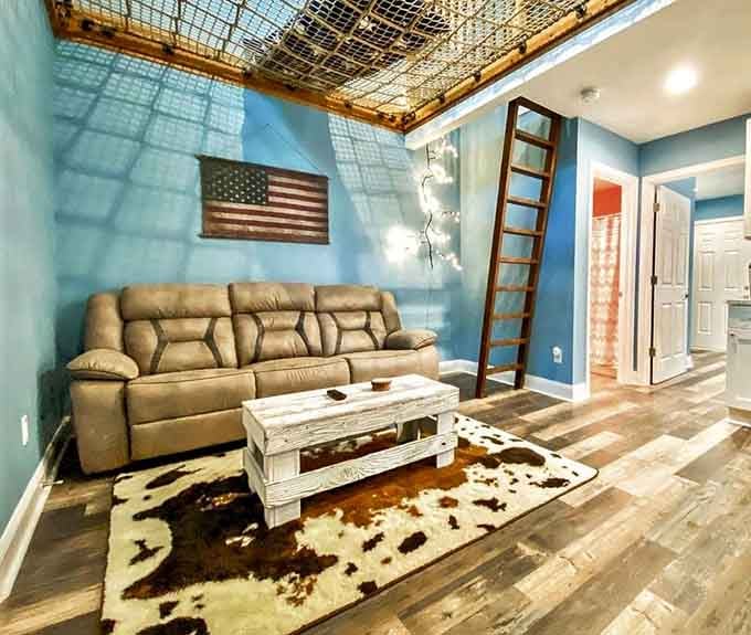 Living spaces with actual furniture prove you can embrace nature without sacrificing your back or sanity completely.