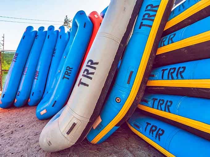 These colorful rafts are your tickets to the easiest adventure you'll ever have in the Sierra Nevada.
