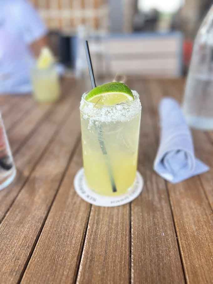 A margarita with a proper salt rim, because some classics don't need reinventing, just respecting.