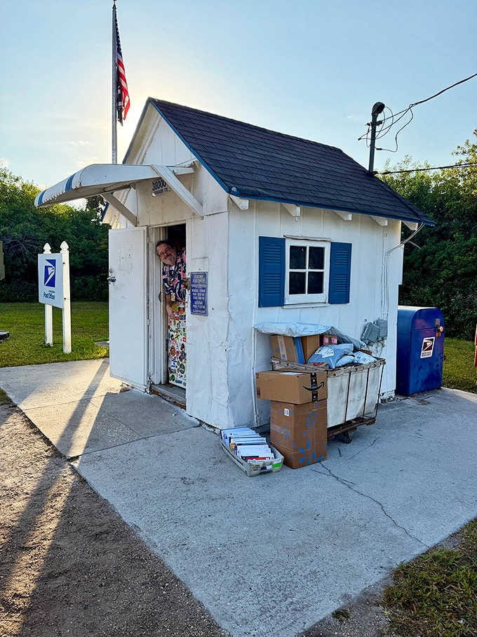 From this angle, you can truly appreciate just how impossibly small this working post office actually is.