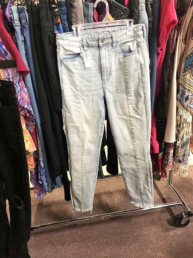 Vintage denim waiting for someone brave enough to bring back styles your kids swore would never return.