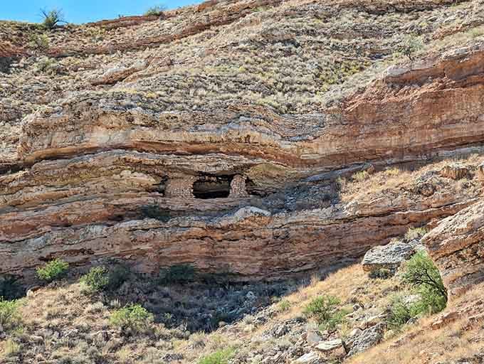 Nature's architecture on display. The layered rock tells stories older than human memory can comprehend.