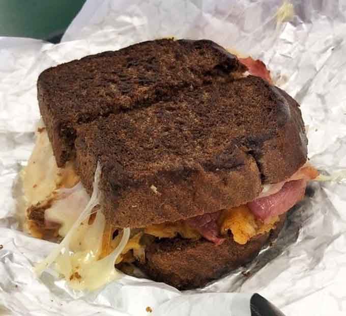 The Reuben on dark rye proves this place can handle more than just roast beef excellence.