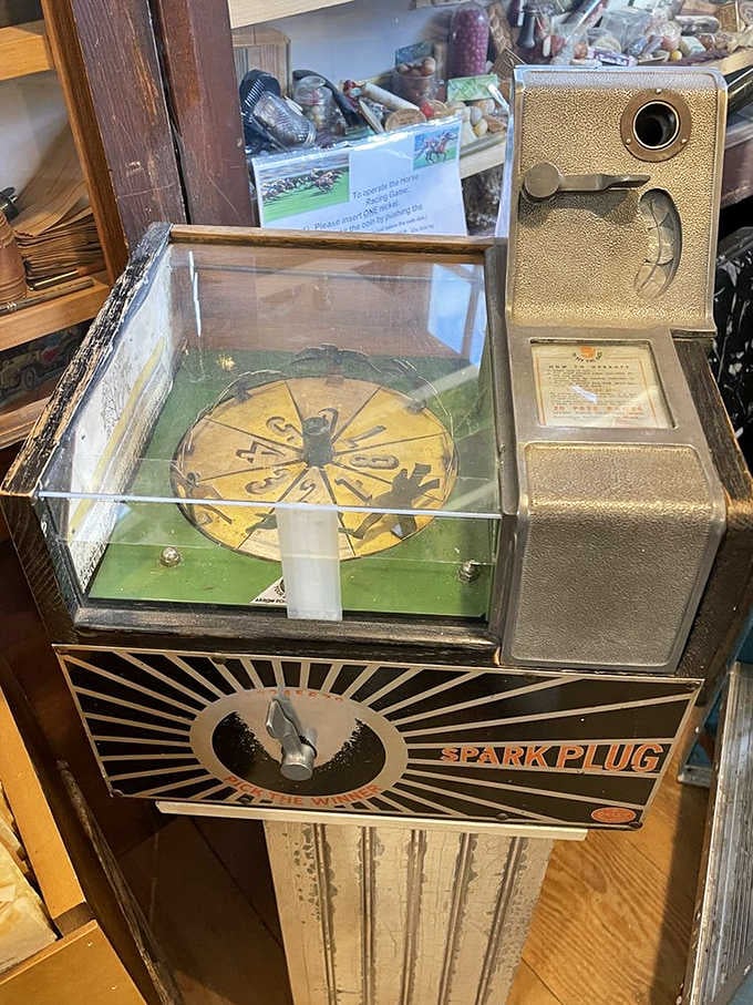 This vintage Spark Plug horse racing game is pure mechanical joy from a simpler, pre-digital era.