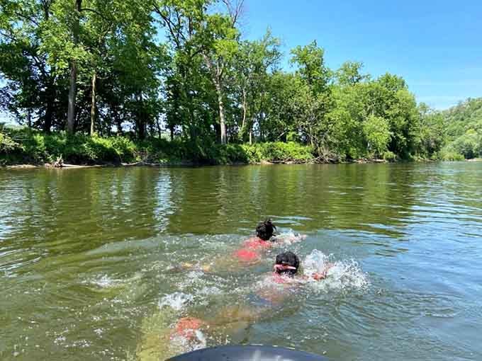 When the river calls for a swim break, resistance is futile and honestly, why would you even try?