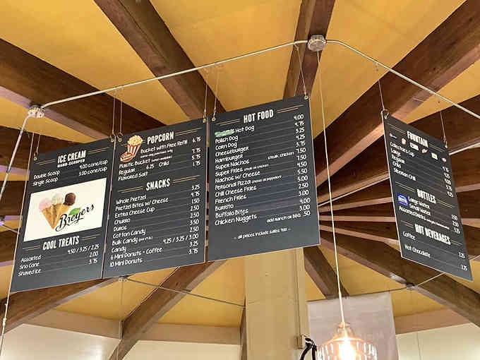 The menu board offers everything you need for a proper movie night without the mortgage payment.
