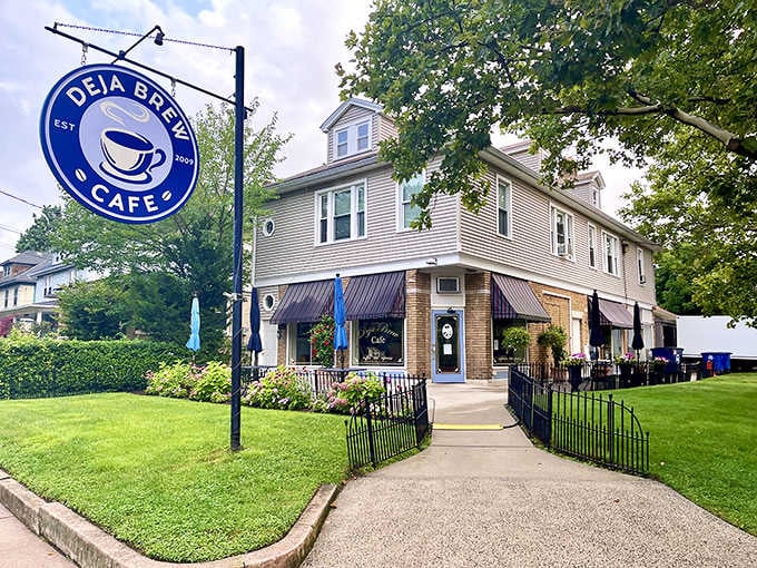 Deja Brew Cafe occupies a charming corner spot where coffee and conversation flow with equal importance daily.