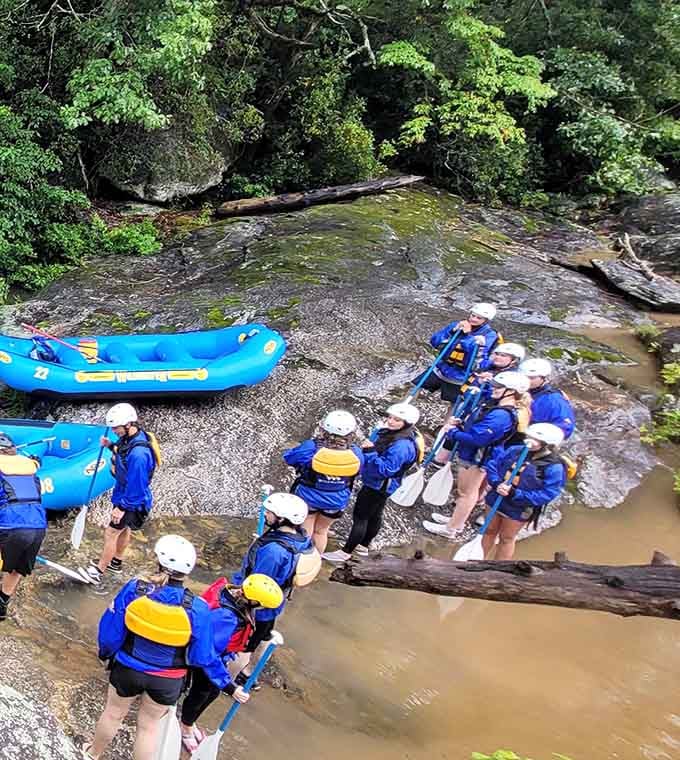 Teamwork makes the dream work, especially when that dream involves not flipping over in whitewater.