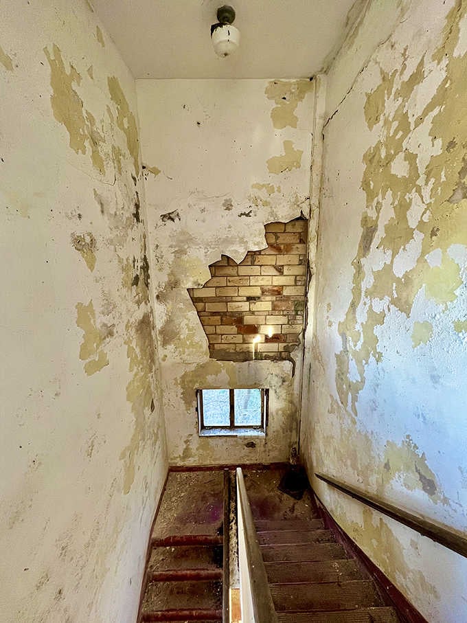 Staircases leading to upper floors where the bravest investigators venture and the wisest ones politely decline to follow.