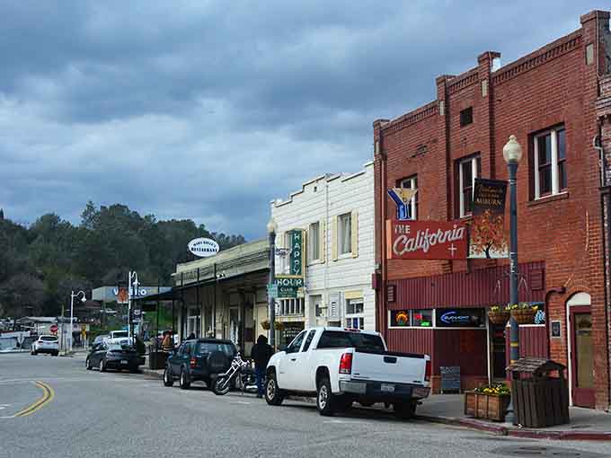 Red brick storefronts wear their heritage proudly on this main street where "The California" sign beckons like old friends.