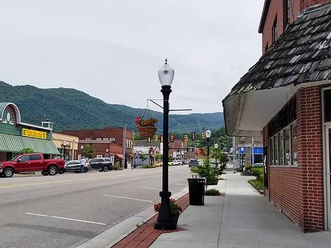 Big Stone Gap's mountain-framed downtown showcases colorful storefronts and genuine character that Hollywood couldn't manufacture.