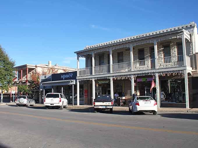 Two-story porches create charm where even the architecture reflects straightforward, honest living.