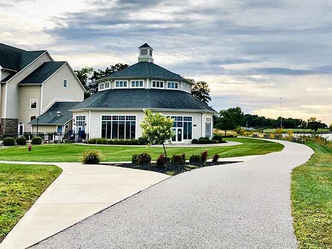 Take a relaxing stroll along the scenic paved paths and enjoy the beautiful, serene views at Geneva-on-the-Lake.