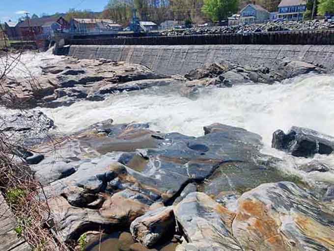 Spring meltwater thundering through glacial potholes &mdash; fourteen thousand years of nature's patient handiwork on display.