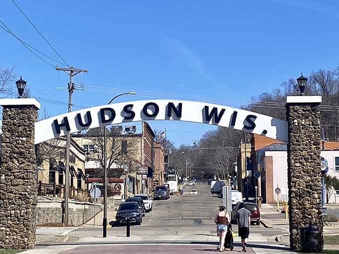 That welcoming arch announces you've arrived somewhere special, like the opening credits to your own small-town adventure.