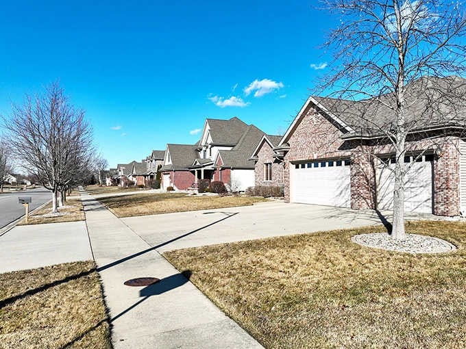 Neat sidewalks and manicured lawns show what happens when neighbors care about their community and each other's happiness.