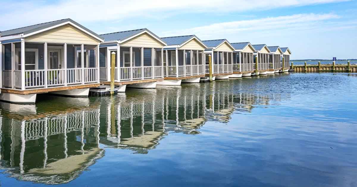 Spend The Night On The Water At These Hidden Floating Cabins In Virginia